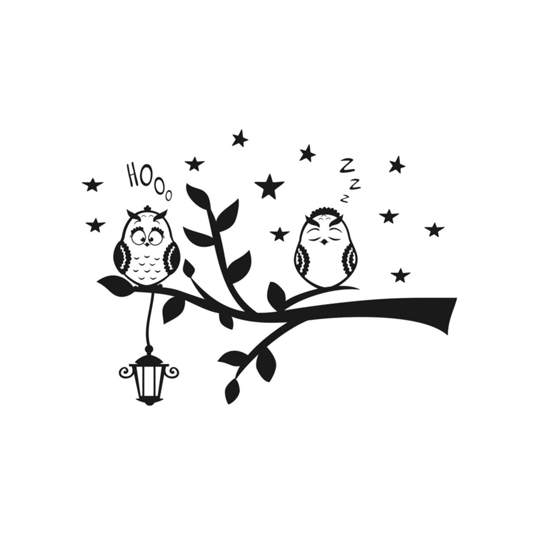 Sleeping Owls Stencil - Kids Room Decor, Reusable Mylar A5 A4 A3 Kids4 ...