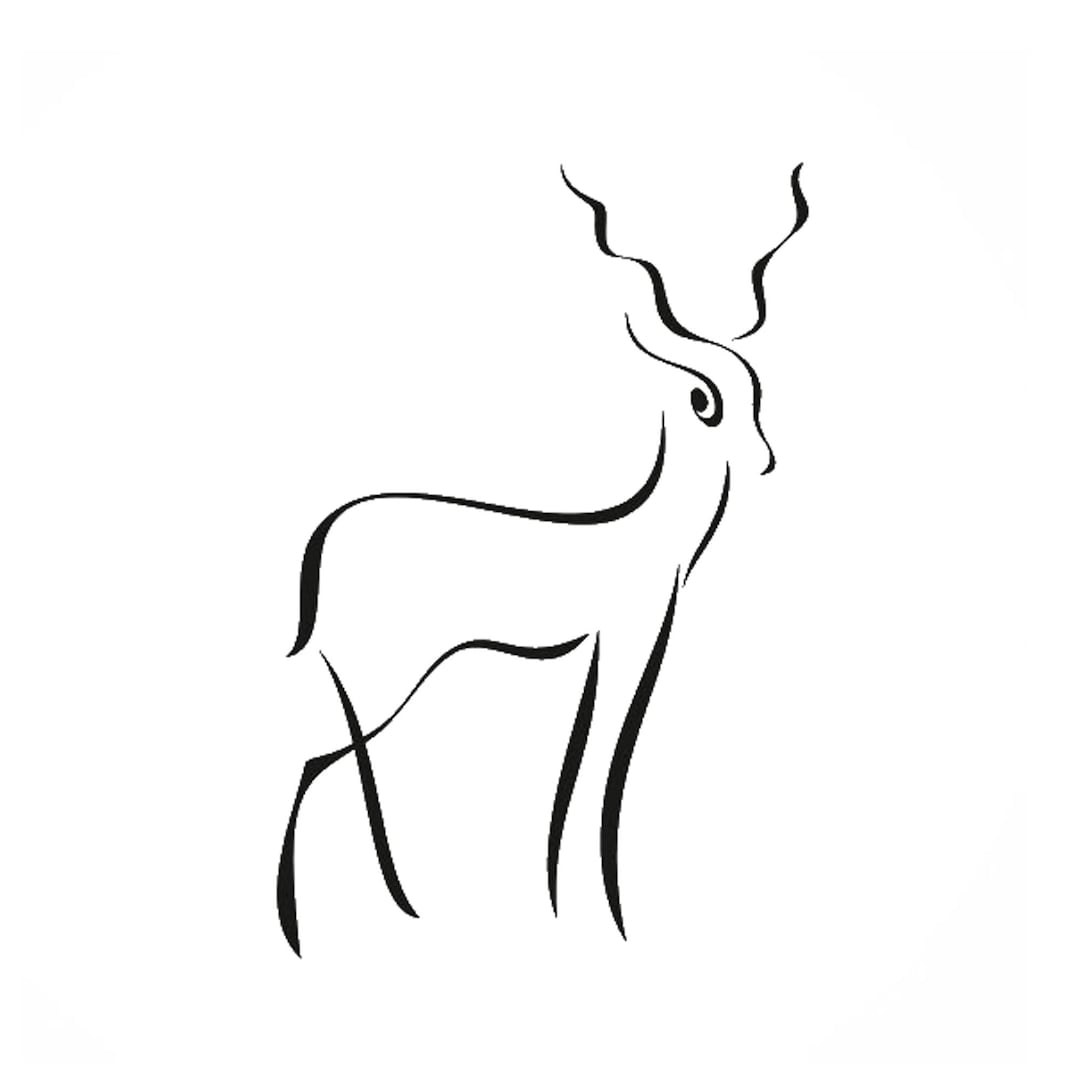 GAZELLE ARTISTIC SKETCH Reusable Stencil Sizes A5 A4 A3 Craft Child ...