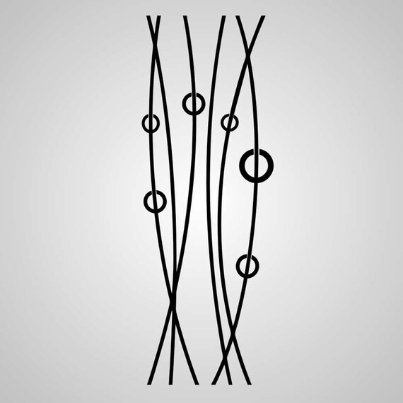 Bubble Lines BIG SIZES Reusable Stencil or Self Adhesive | Etsy