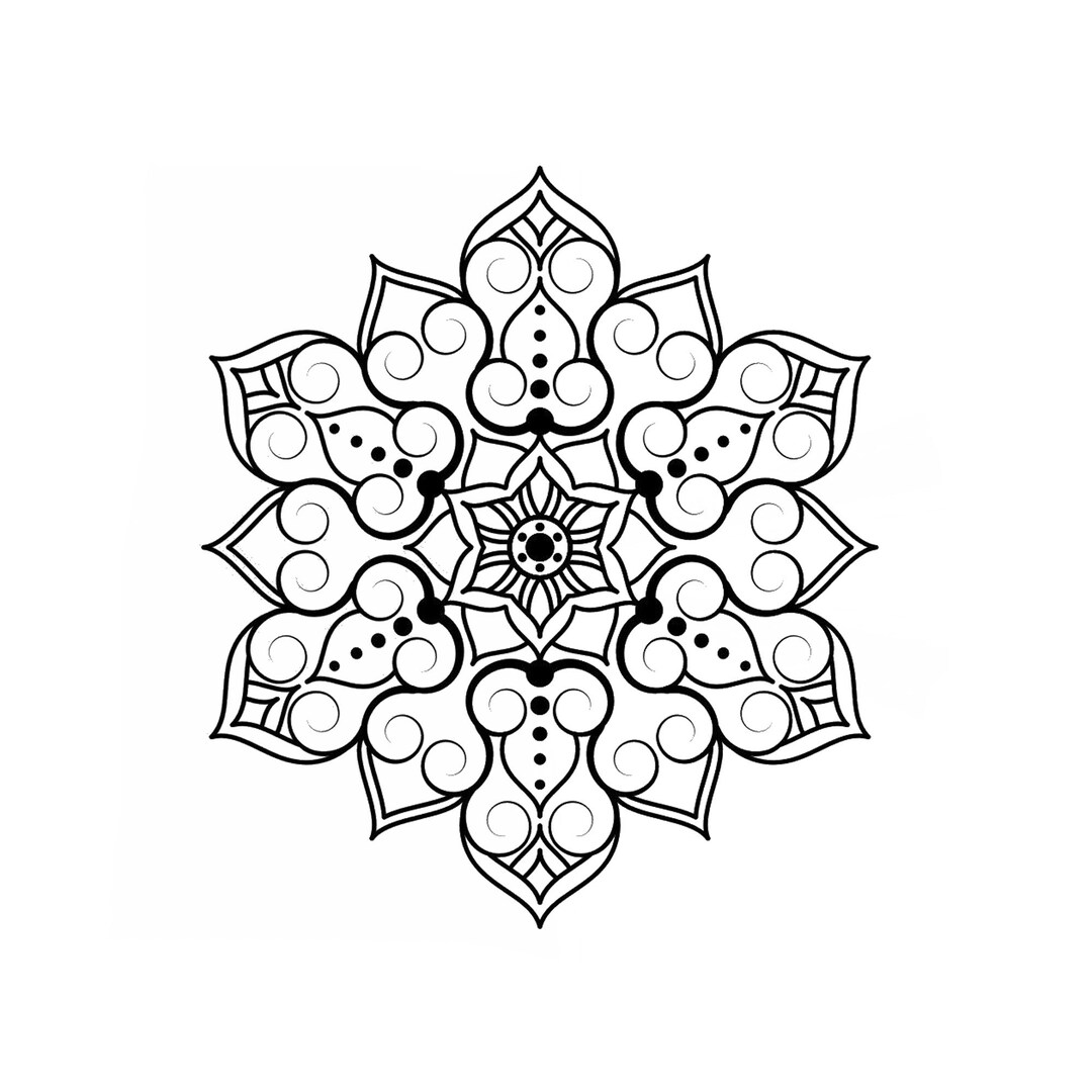 Mandala Flower Star Round Reusable Stencil Sizes A3 A4 A5 Oriental ...