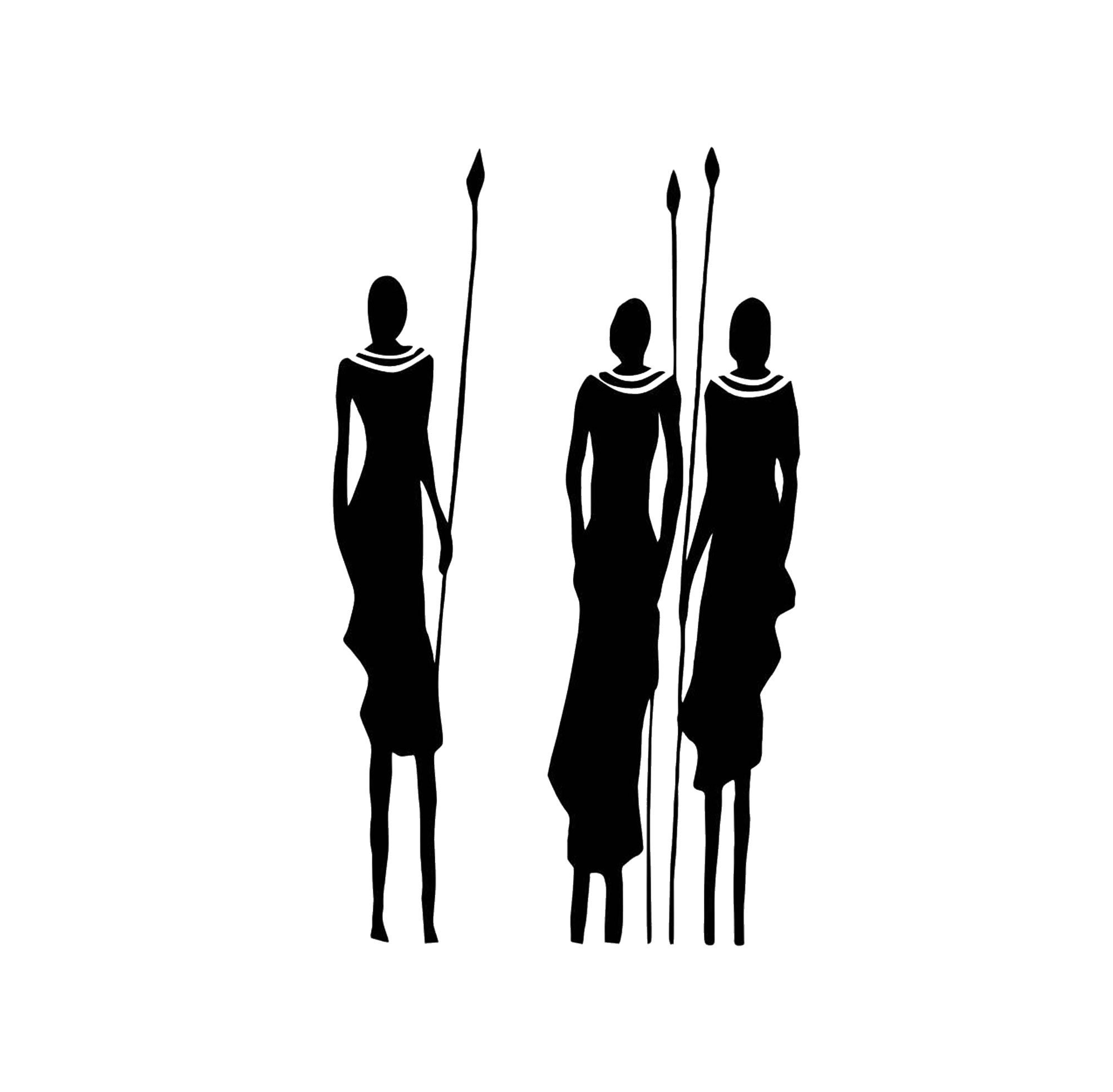 Masai African BIG SIZES Art Craft Reusable Mylar Stencil or - Etsy