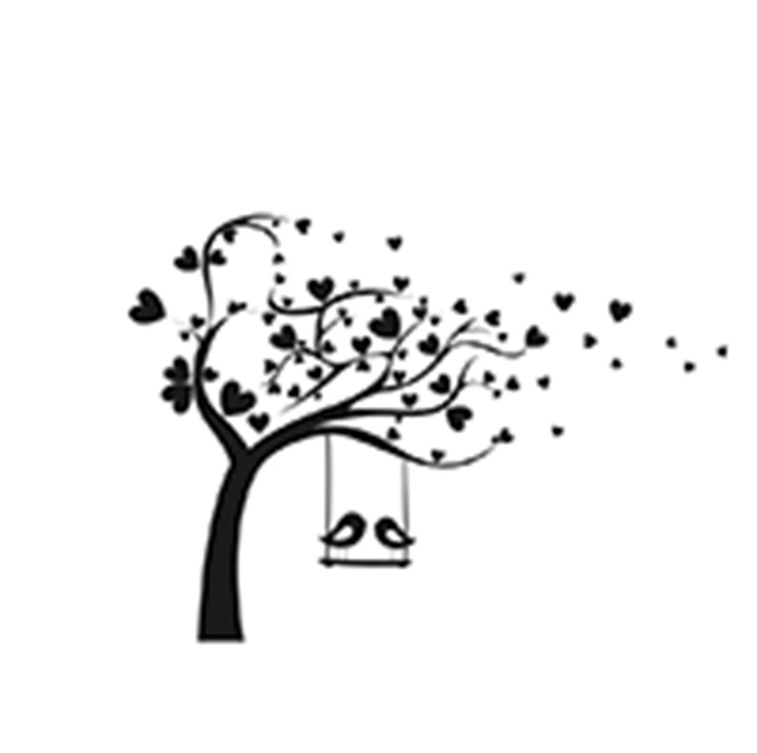 Tree Love Birds Kids Reusable Stencil Sizes A5 A4 A3 Romantic Valentine ...