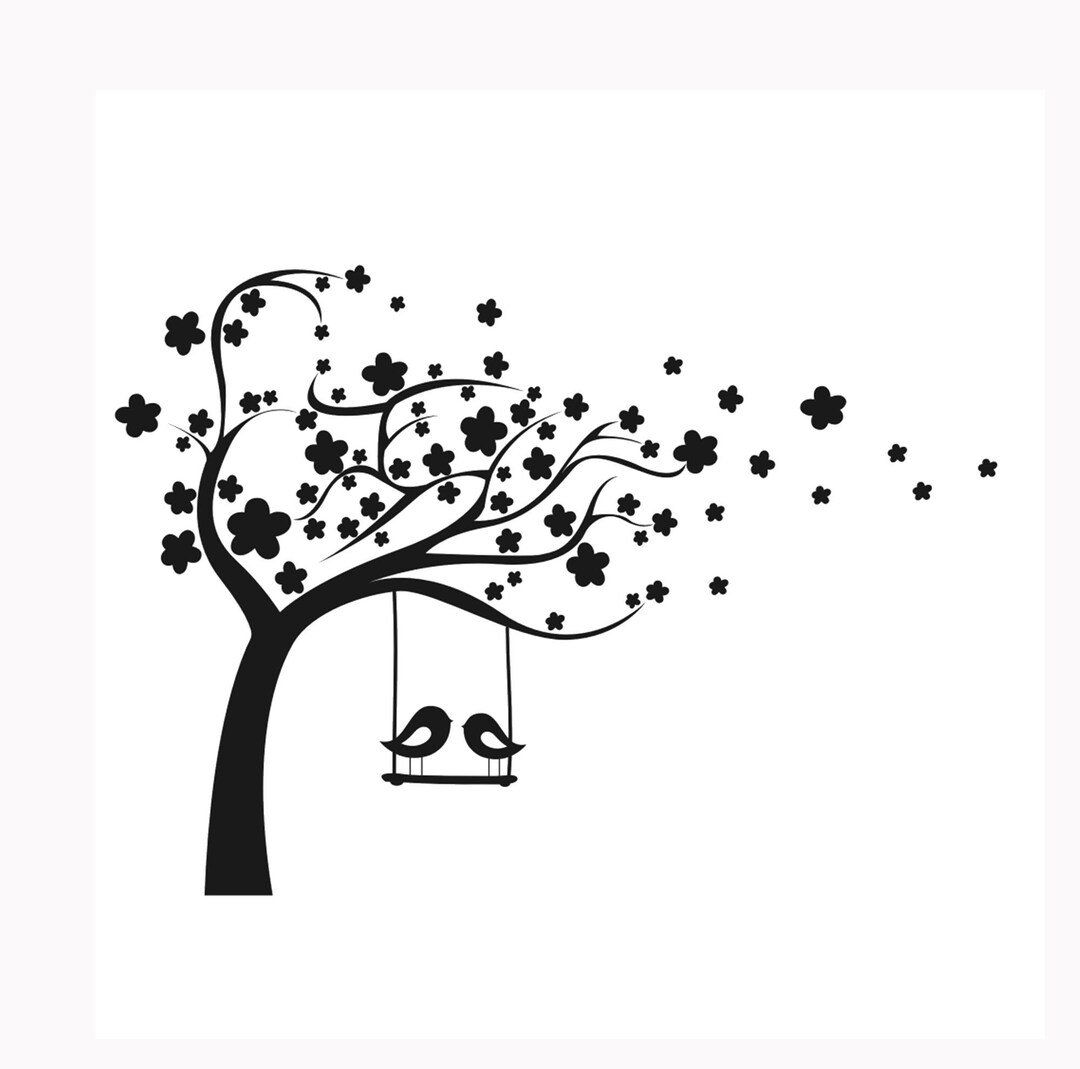 Kids Tree Birds BIG SIZES Art Craft Reusable Mylar Stencil or Self ...