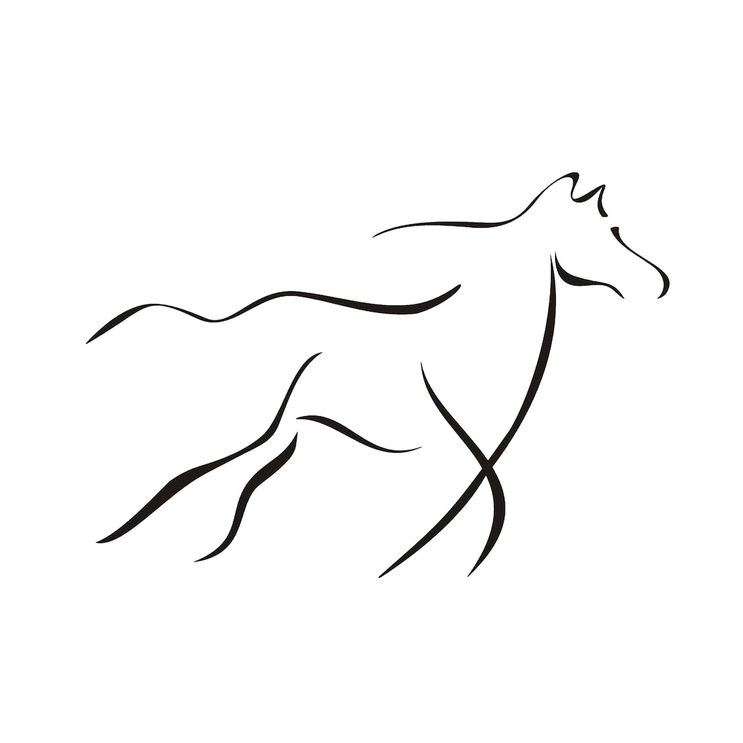 Running Horse BIG SIZES Art Craft Reusable Mylar Stencil or Self ...