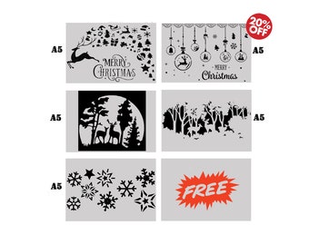 Paint Splat Stencils Set 3 Coffee Stencil Ink Splat Stencil - Etsy