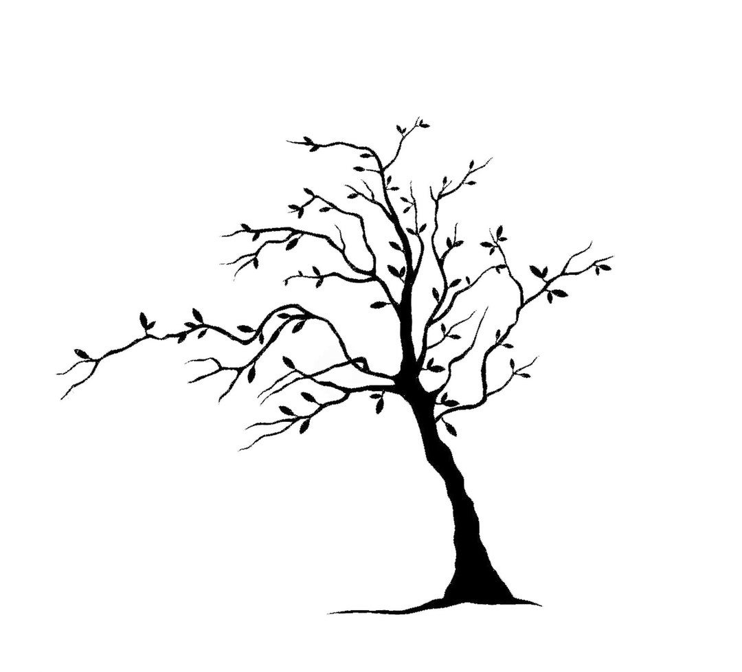 Single Tree Reusable Stencil Sizes A5 A4 A3 Craft Flora Nature Shabby ...