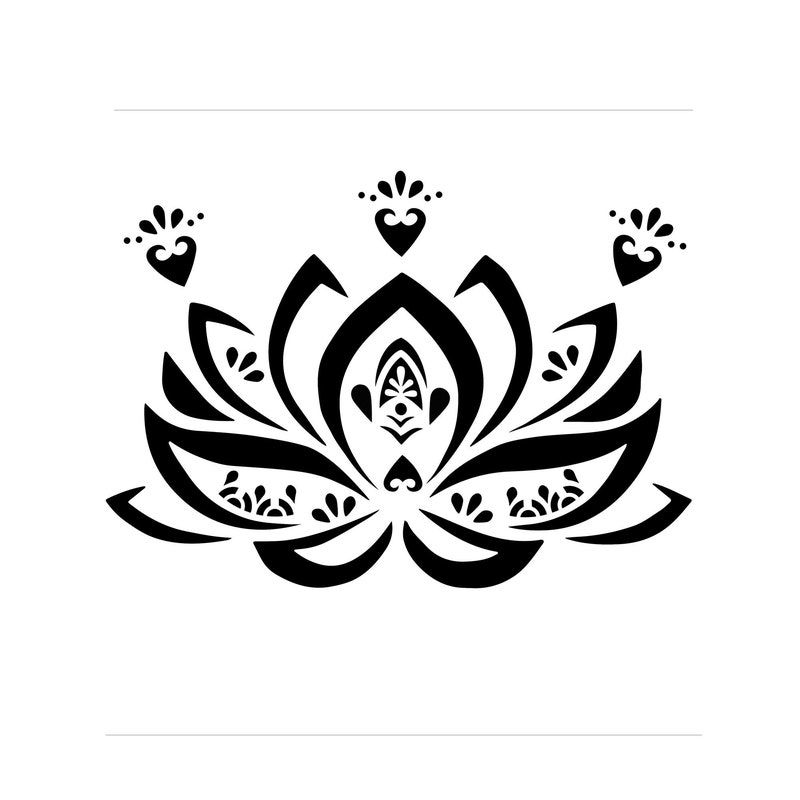 Lotus Stencil - Etsy Australia