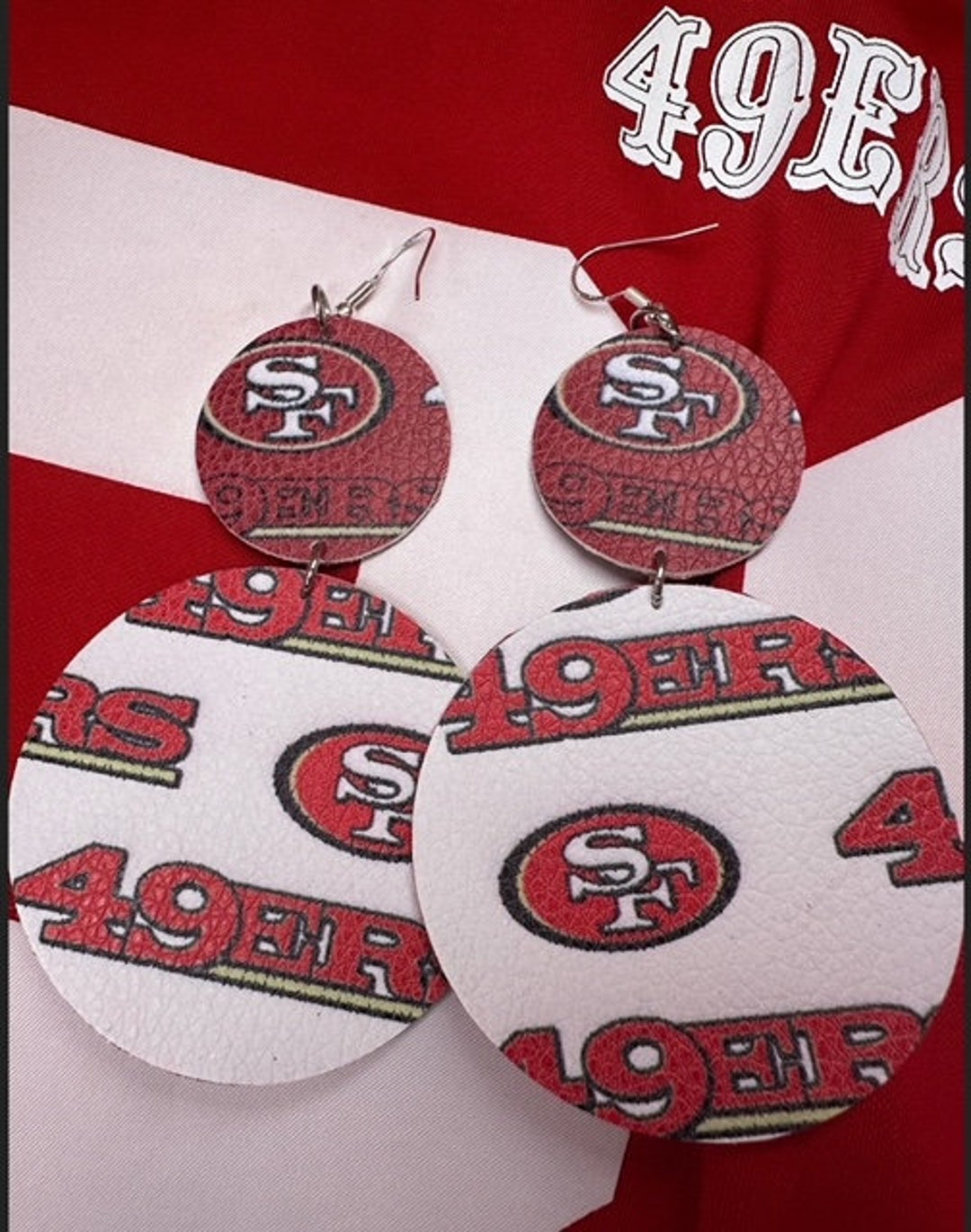 SF 49ers Earrings: Bay Area Football Fan Jewelry - Etsy