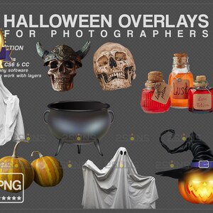 Halloween Overlay, Photoshop Overlays, Ghost Overlay, Skull Png, Witch ...