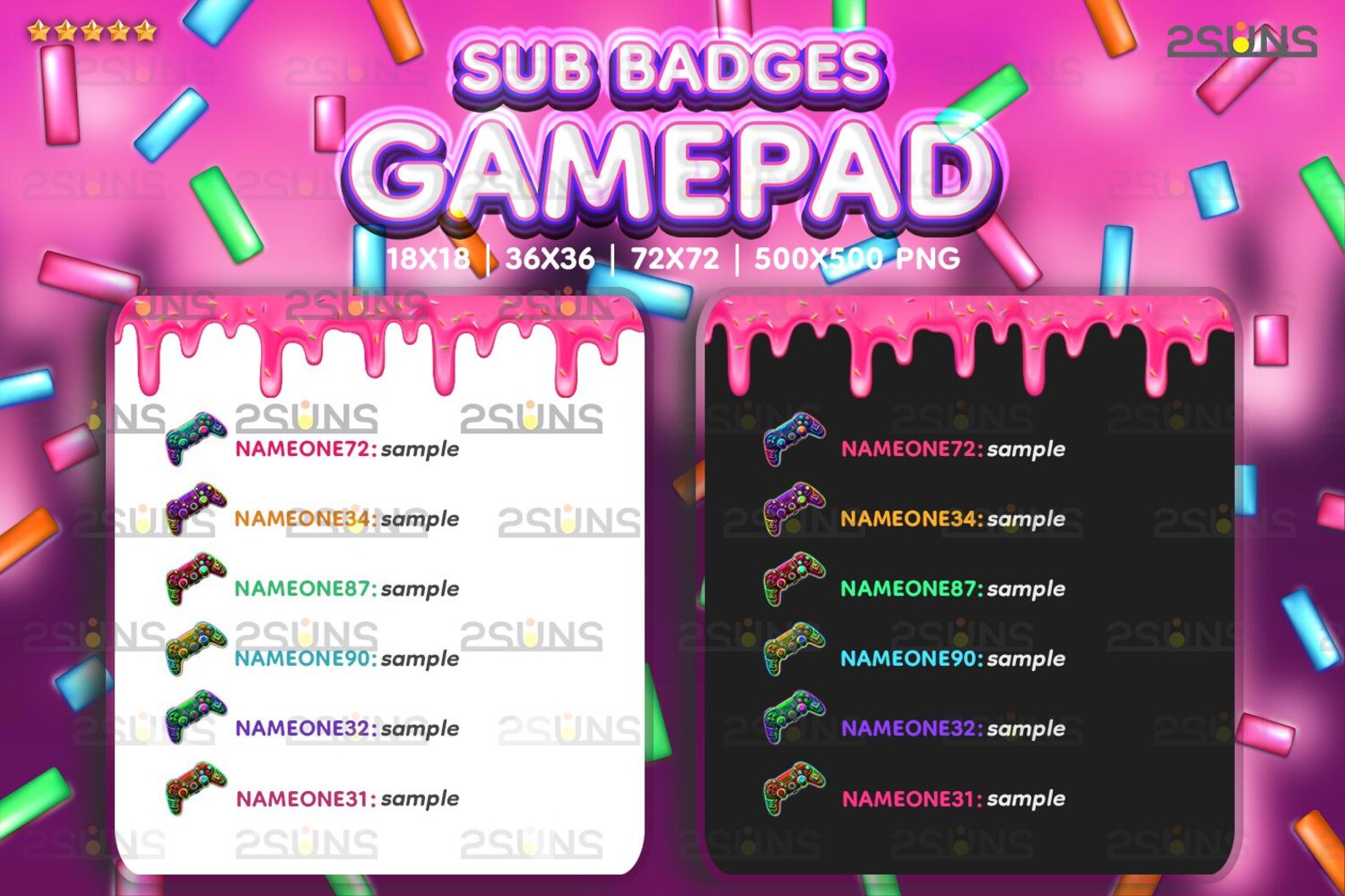 7 Controller Sub Badges, Joystick Bit Badges, Gaming Sub Badges, Badges ...