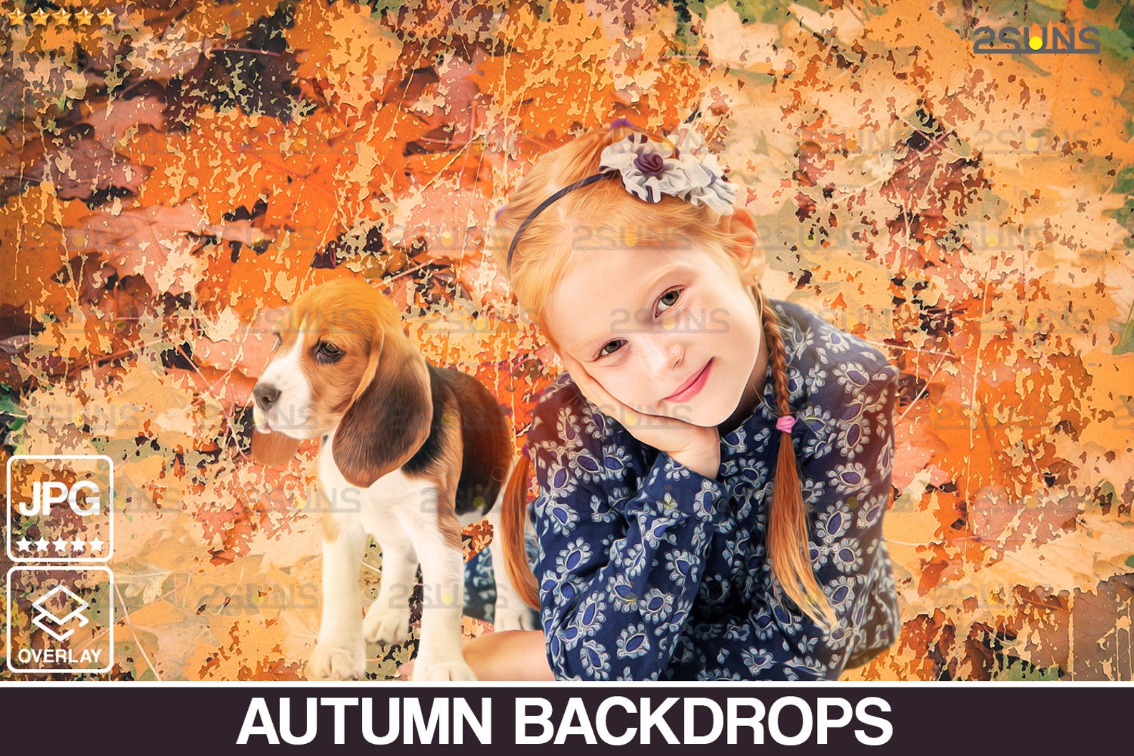 Digital Autumn Backdrop Autumn Photoshop Overlays Fall - Etsy