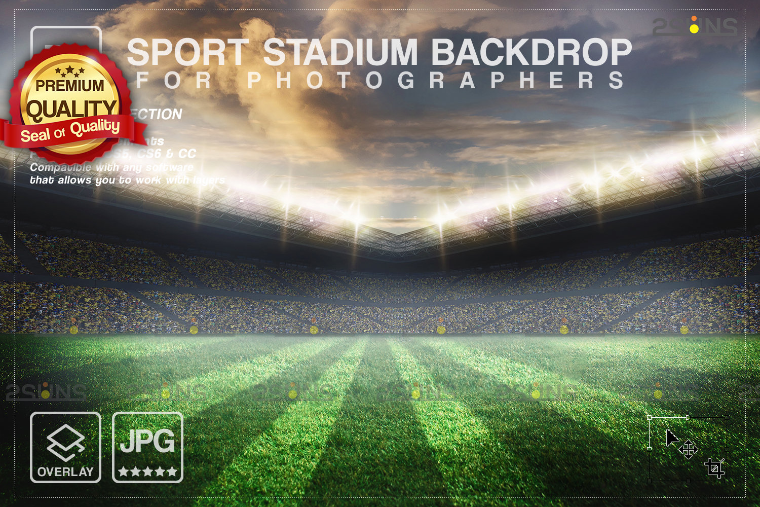 Sport Stadium Backdrop Photoshop Template Football Overlay - Etsy