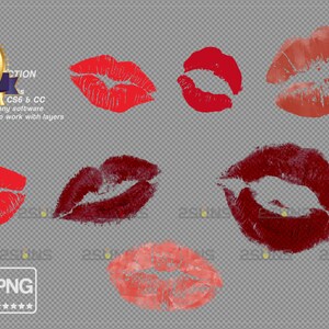 20 Kisses Overlays, Photoshop Overlays, Valentines Photo Overlays ...