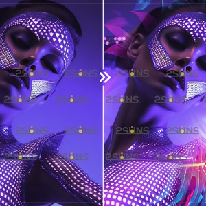 Neon Photoshop Overlays, Bokeh Overlays, Neon Background, Neon Light ...