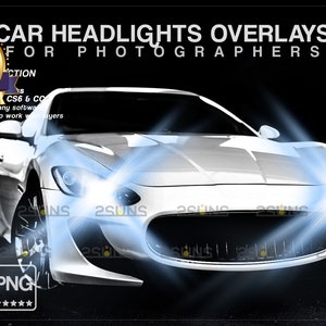 Car Headlights Photo Overlays, Photoshop Overlays, Stage Light Overlay ...