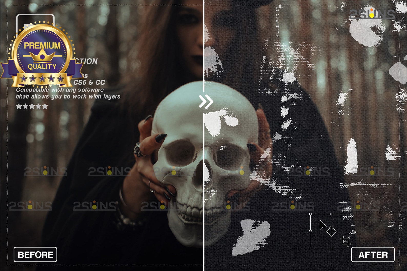 Fine Art Photoshop Overlays Halloween Overlays Horror Photo - Etsy UK