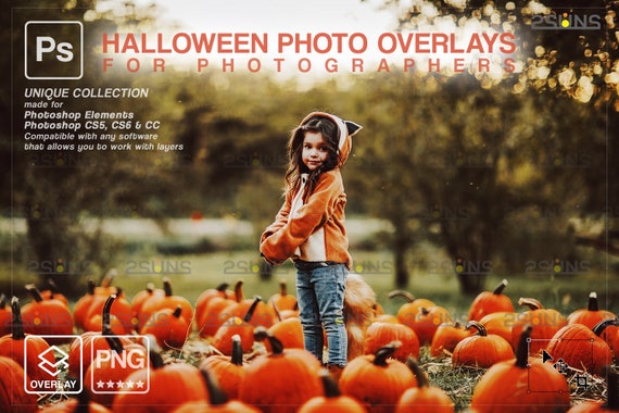 Halloween Overlay Halloween Pumpkin Overlay Photoshop - Etsy