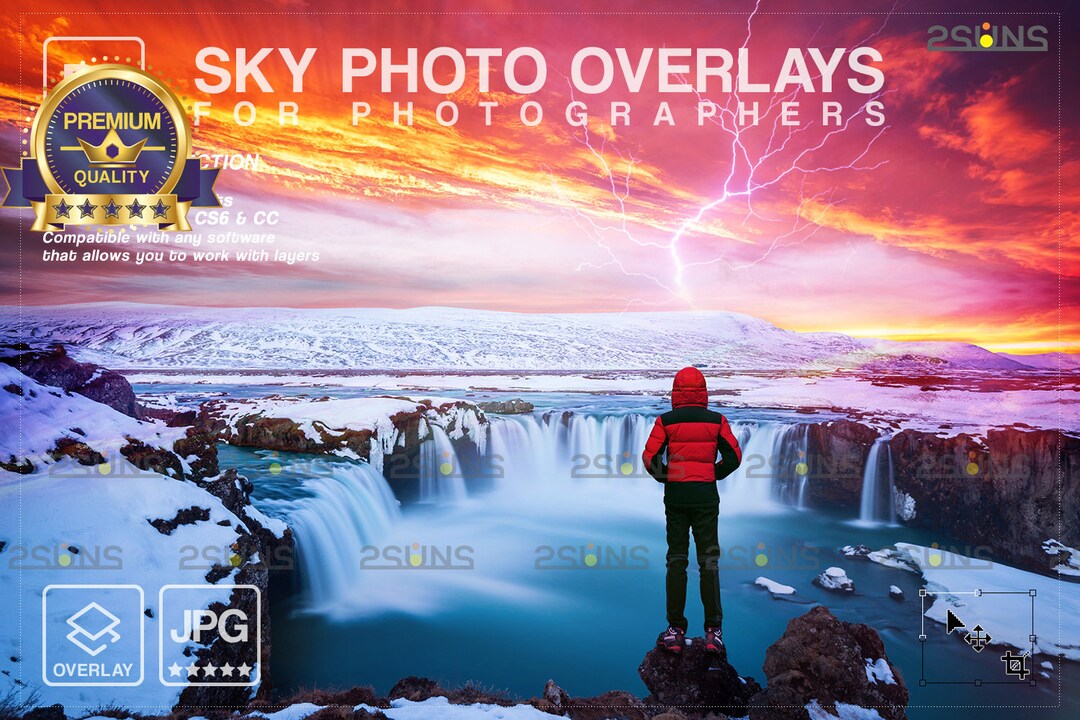 Sunset Sky Overlay, Photoshop Overlays, Blue Sky Overlays, Stormy Sky ...