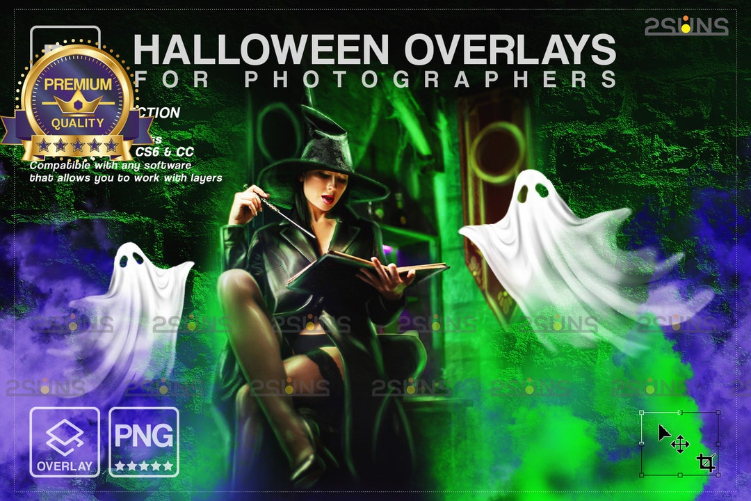 Halloween Overlay, Ghost Overlay, Photoshop Overlays, Skull Png, Witch ...