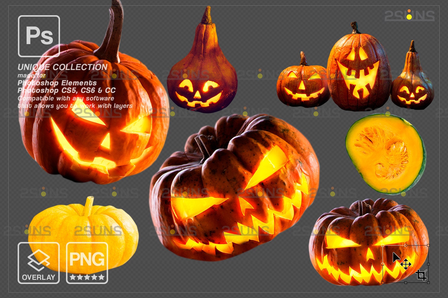 Pumpkins MEGA PACK 159 Halloween Overlay Halloween Photoshop - Etsy
