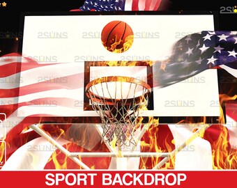 Basketball Backdrop, Sports Digital Background, Photoshop Overlays ...