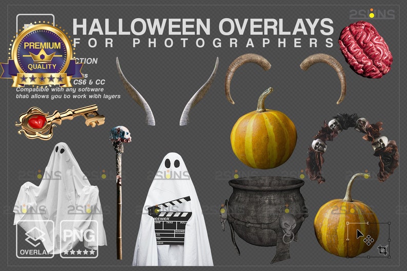 Halloween Overlay, Photoshop Overlays, Ghost Overlay, Skull Png, Witch ...