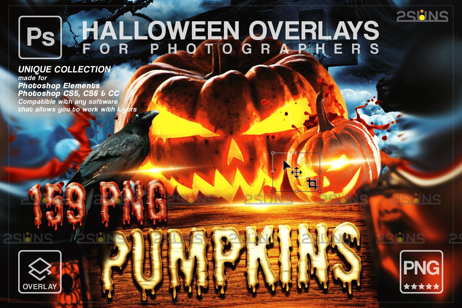 Pumpkins MEGA PACK 159 Halloween Overlay Halloween Photoshop - Etsy