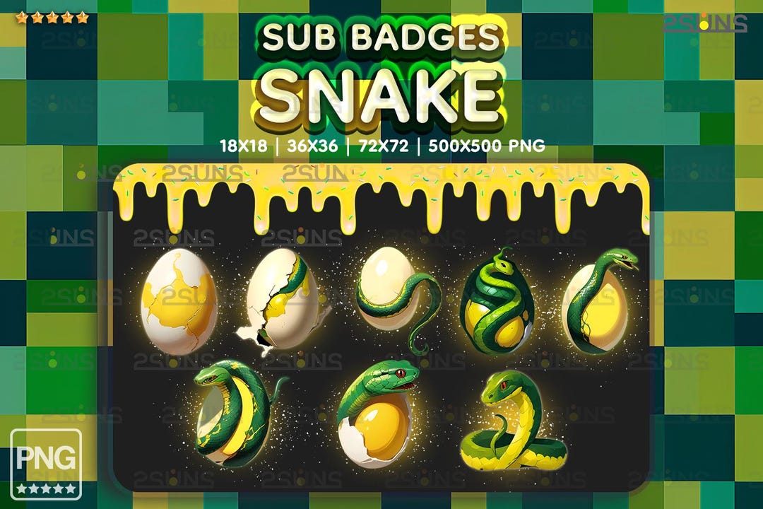 8 Snake Egg Sub Badges, Halloween Twitch Badges Snake, Egg Sub Badge ...