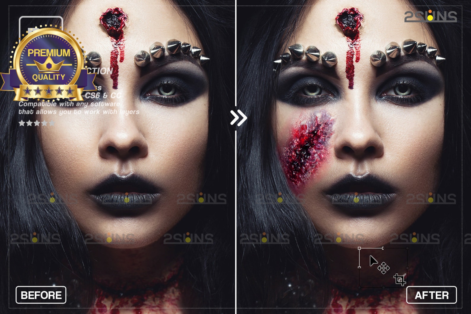 Halloween Overlay, Photoshop Overlays, Blood Splatter Photo Overlays ...