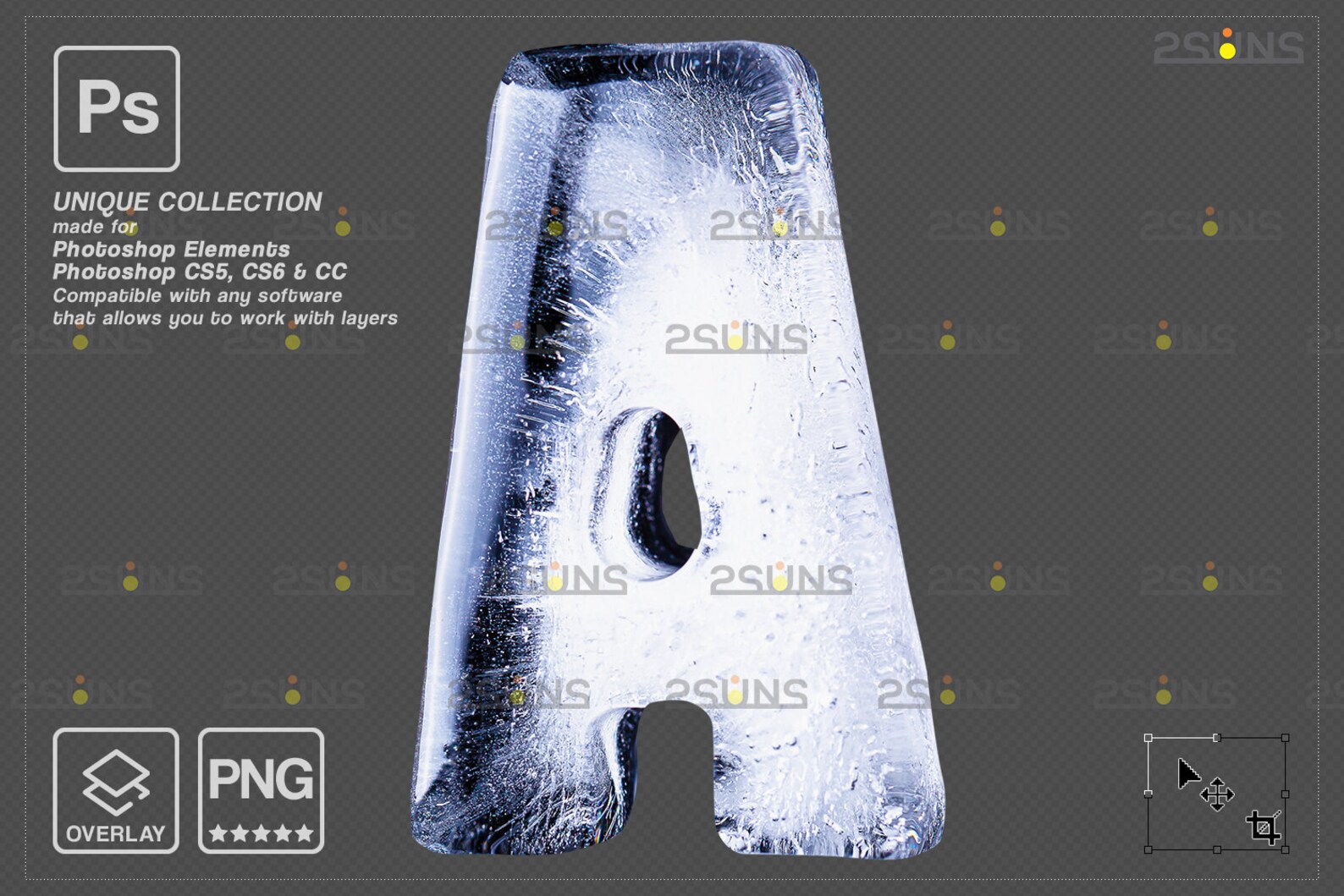 Christmas Ice Font Alphabet Clipart Letter Ice Overlay - Etsy