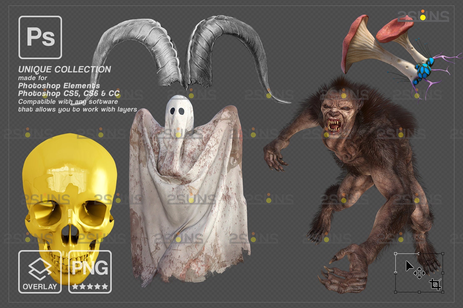 Halloween Overlay Ghost Overlay Photoshop Overlay Blood - Etsy