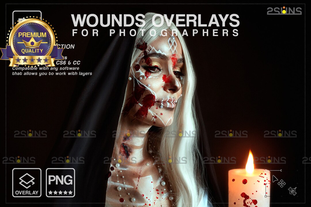 Halloween Overlay, Blood Tears Photoshop Overlays, Blood Splatter Photo ...