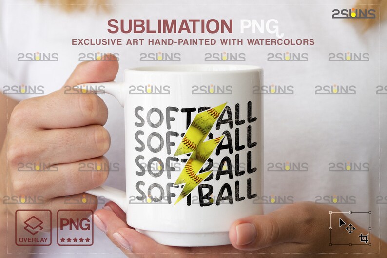 Softball PNG, Sublimation Design, Photo Overlay, Softball Overlay ...