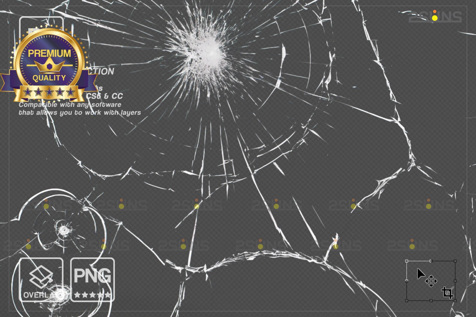 Broken Glass Photo Overlay, Halloween Overlay, Photoshop Overlays ...