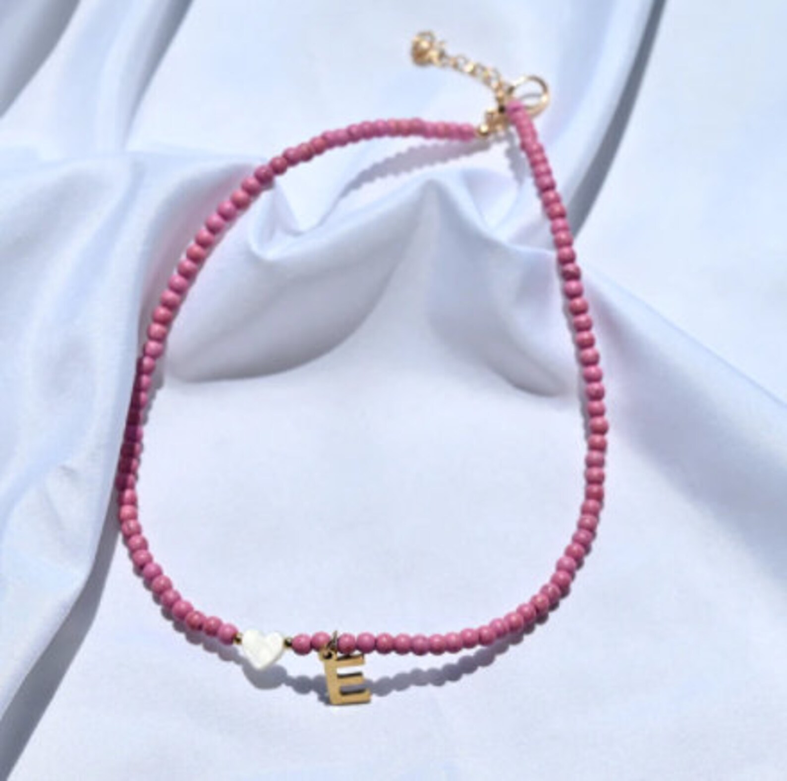 Colorful Beads Initial Choker for Girls, Letter Choker for Women ...
