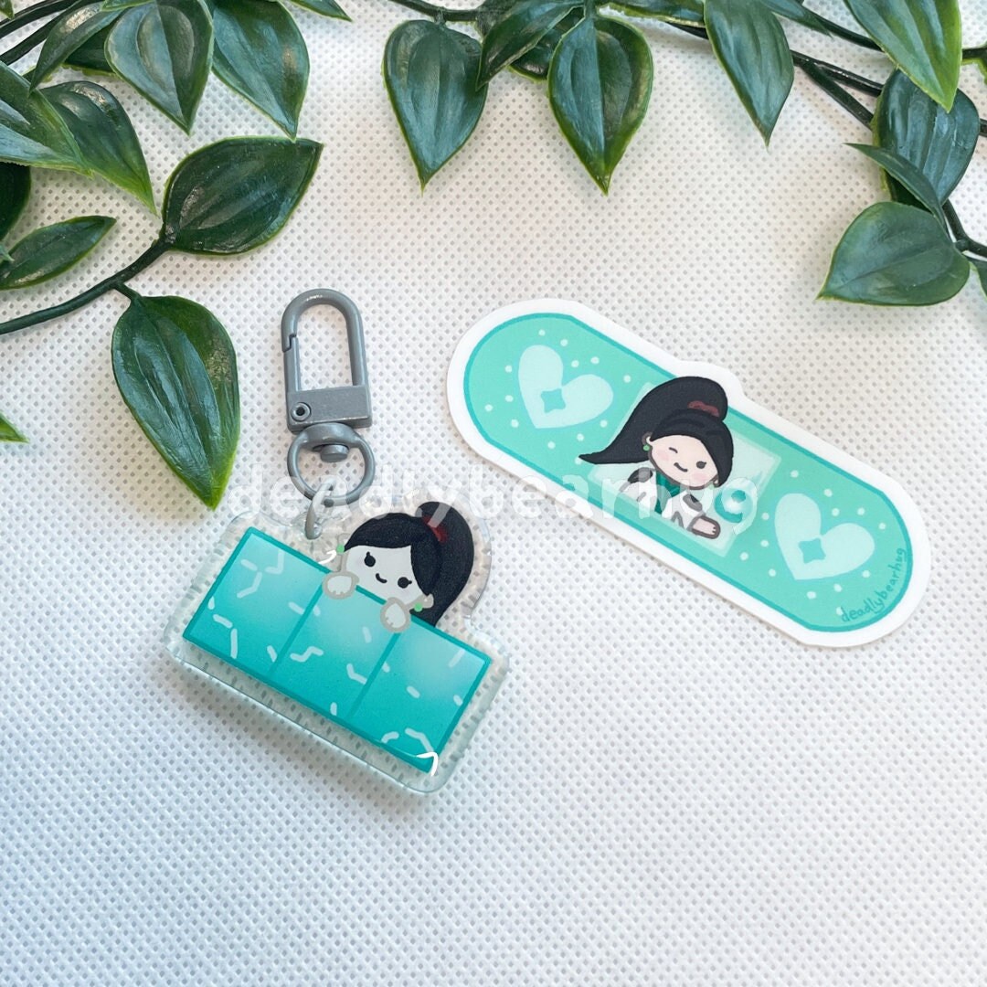 Sage Wall Heal Bandaid Valorant Agent Abilities | Acrylic Keychain ...