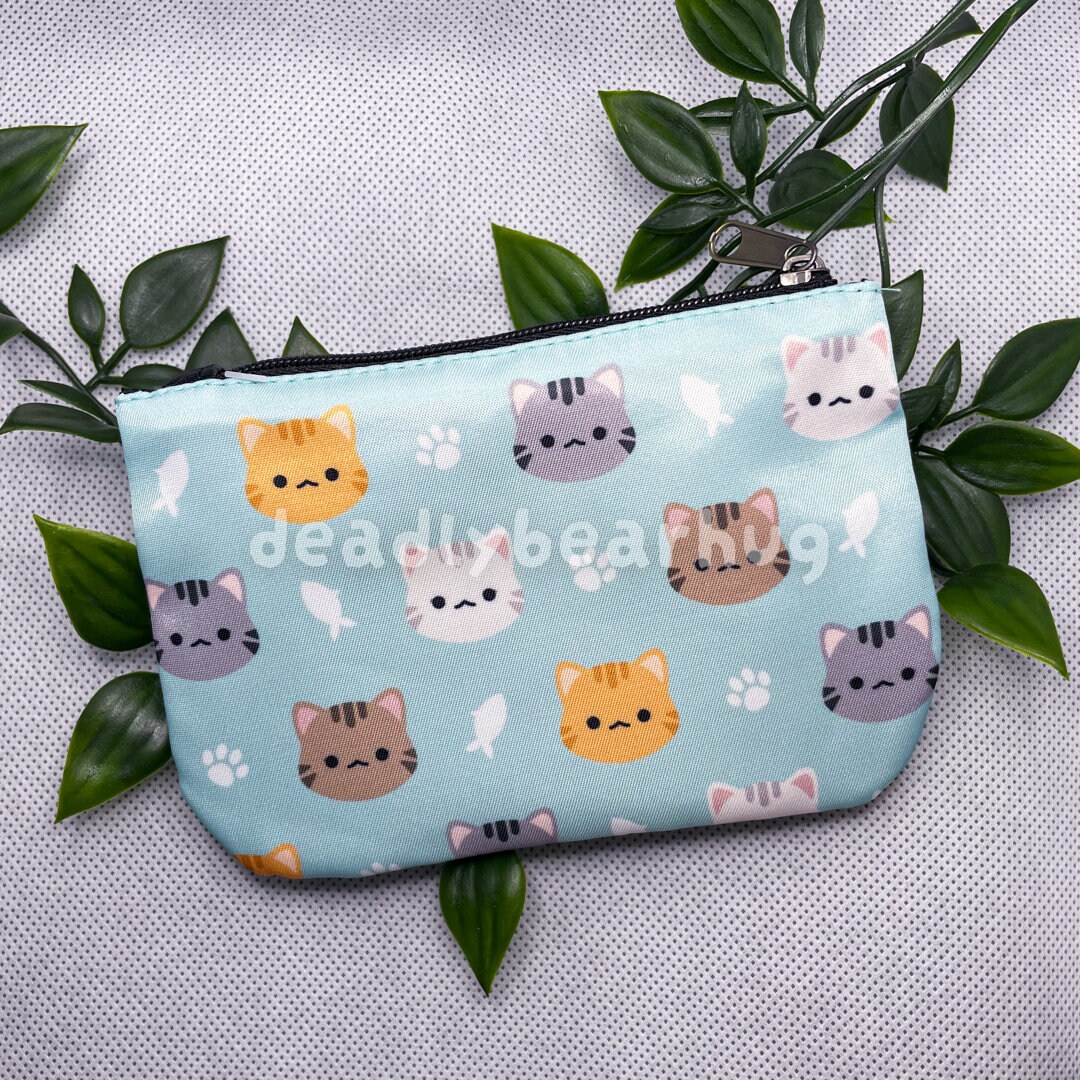 Tabby Cat Zipper Coin Purse Kawaii Cute Gift for Cat Lovers and Parents ...
