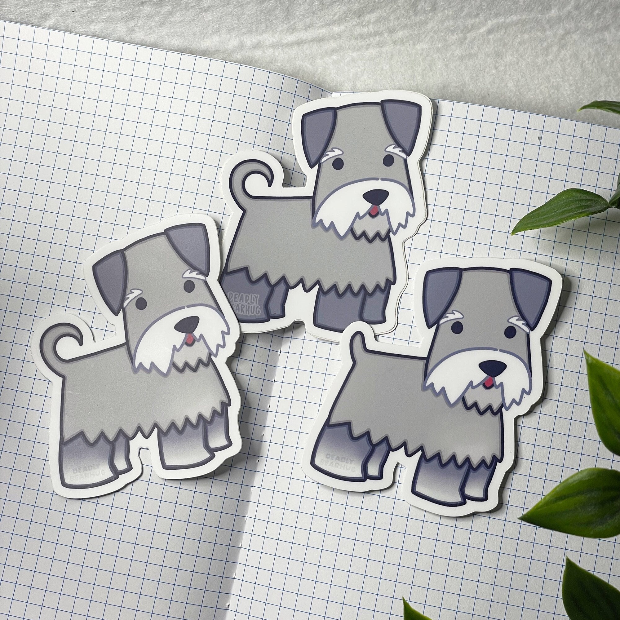 Schnauzer sal pimienta gris troquelado mate impermeable vinilo - Etsy ...