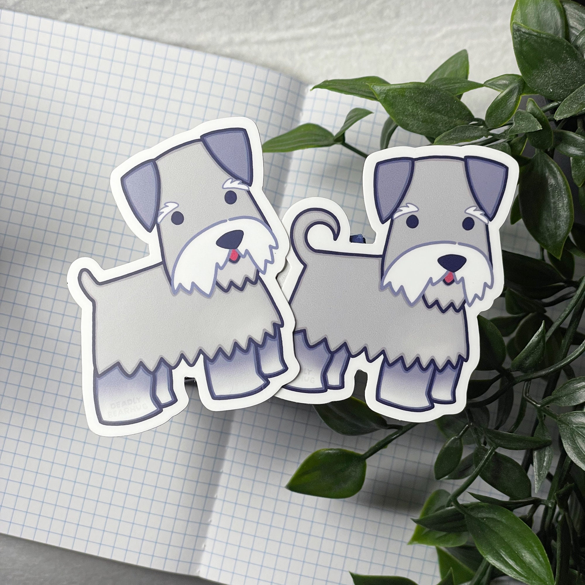 Schnauzer sal pimienta gris troquelado mate impermeable vinilo - Etsy ...