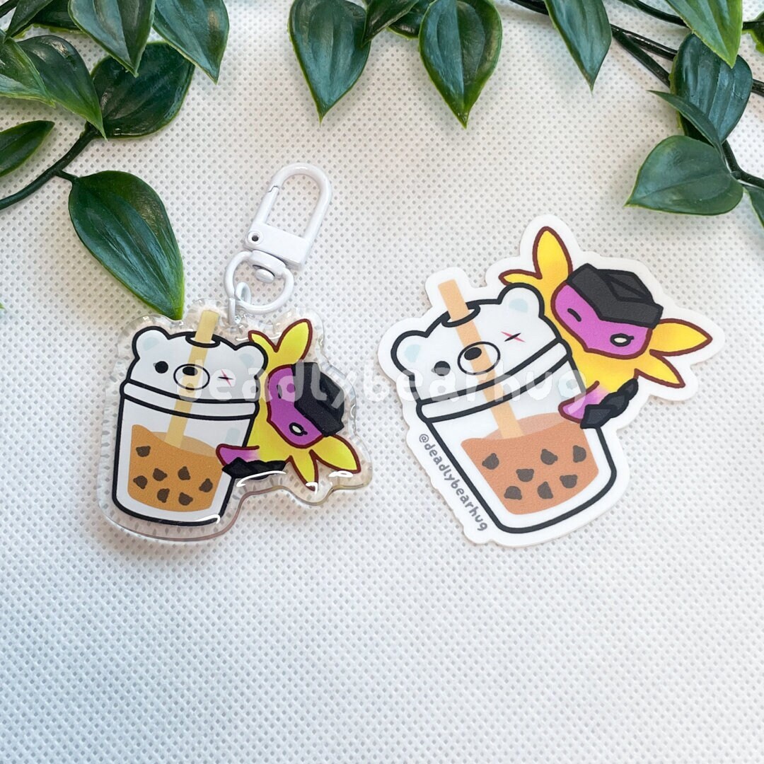 Wingman Boba Bubble Tea Gekko Abilities | Acrylic Keychain | Cute ...