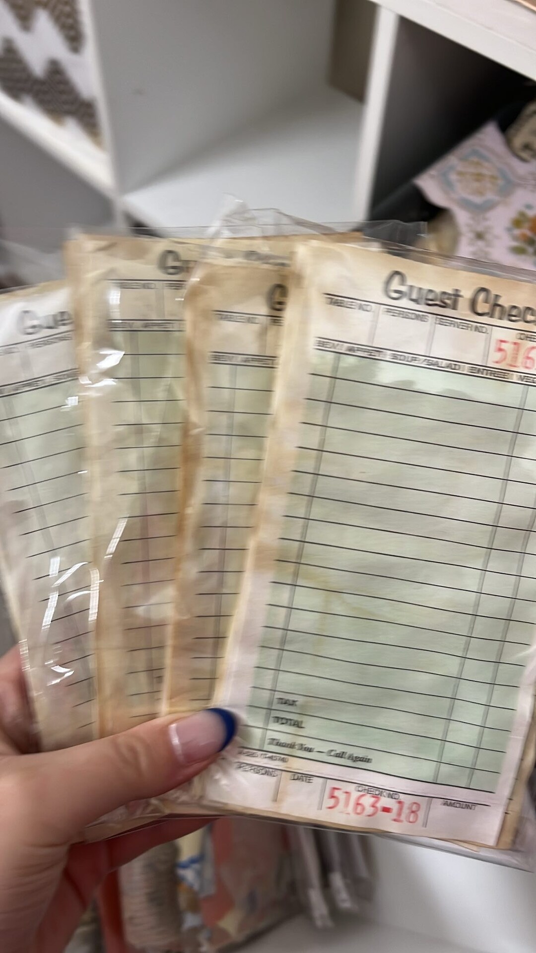 Tea Stained Guest Checks - Etsy