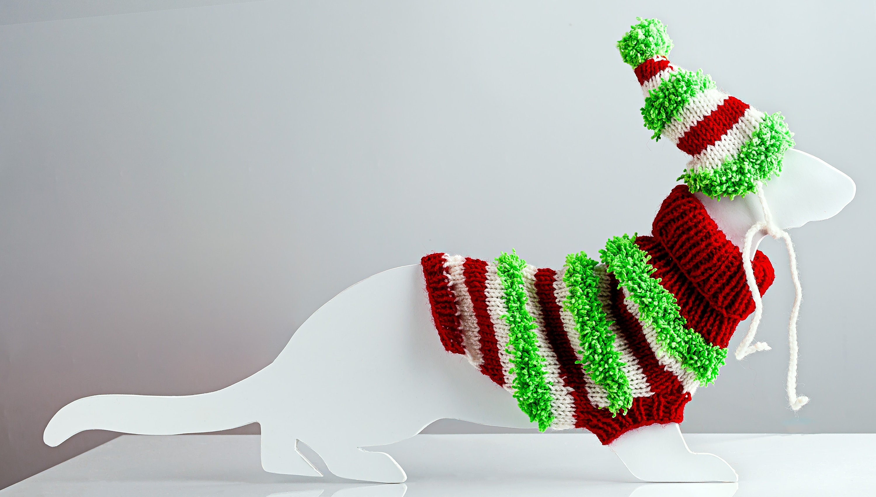 Colored Striped Ferret Sweater With Hat - Etsy UK