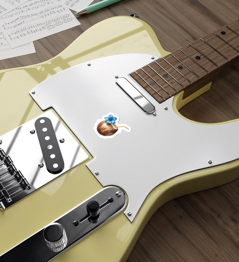 Coconut Sticker | Tropical Beach Sticker for Laptop, Water Bottle ...