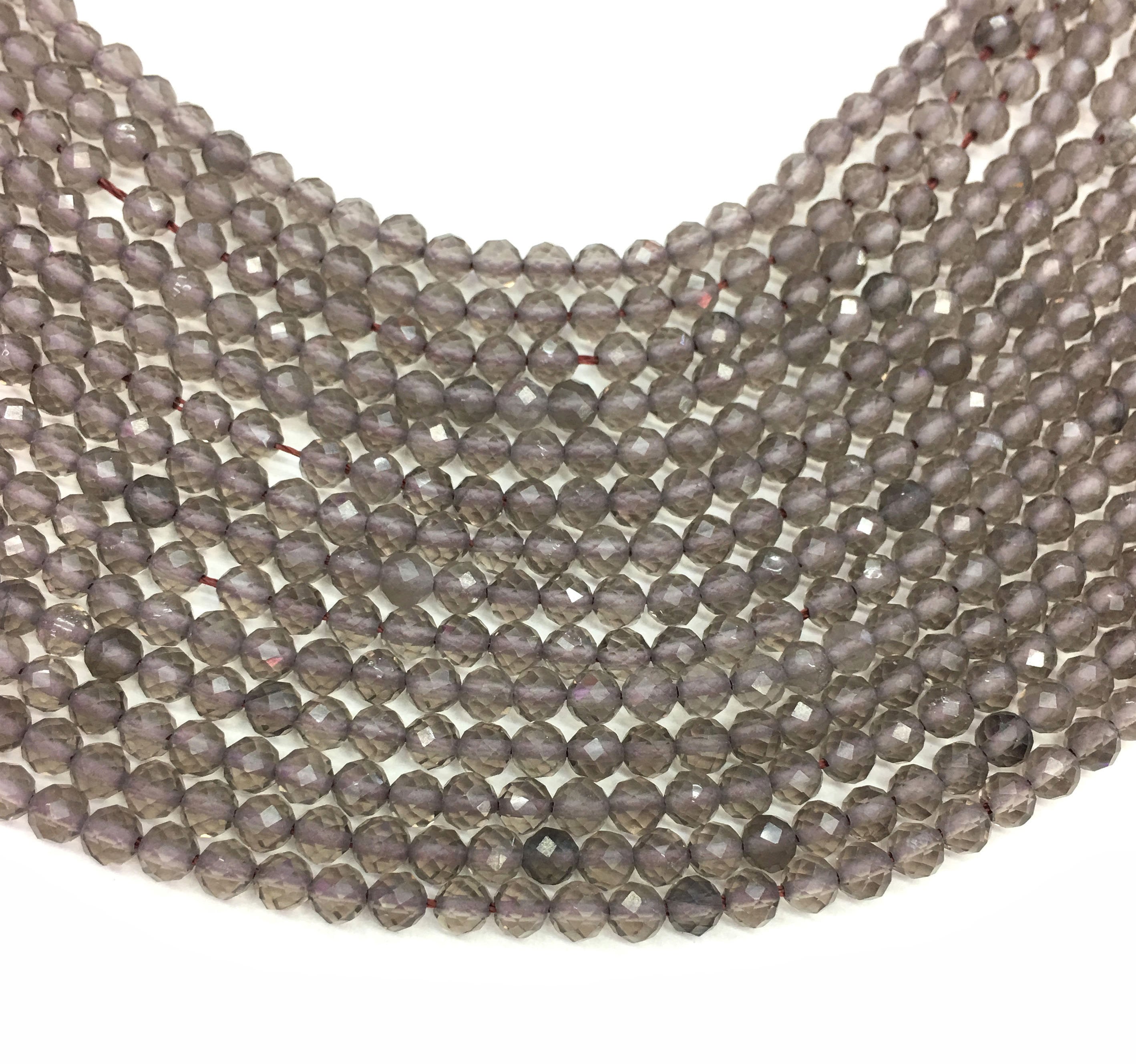 Natural Smoky Quartz Beads 2mm 3mm 4mm Faceted Round Loose - Etsy