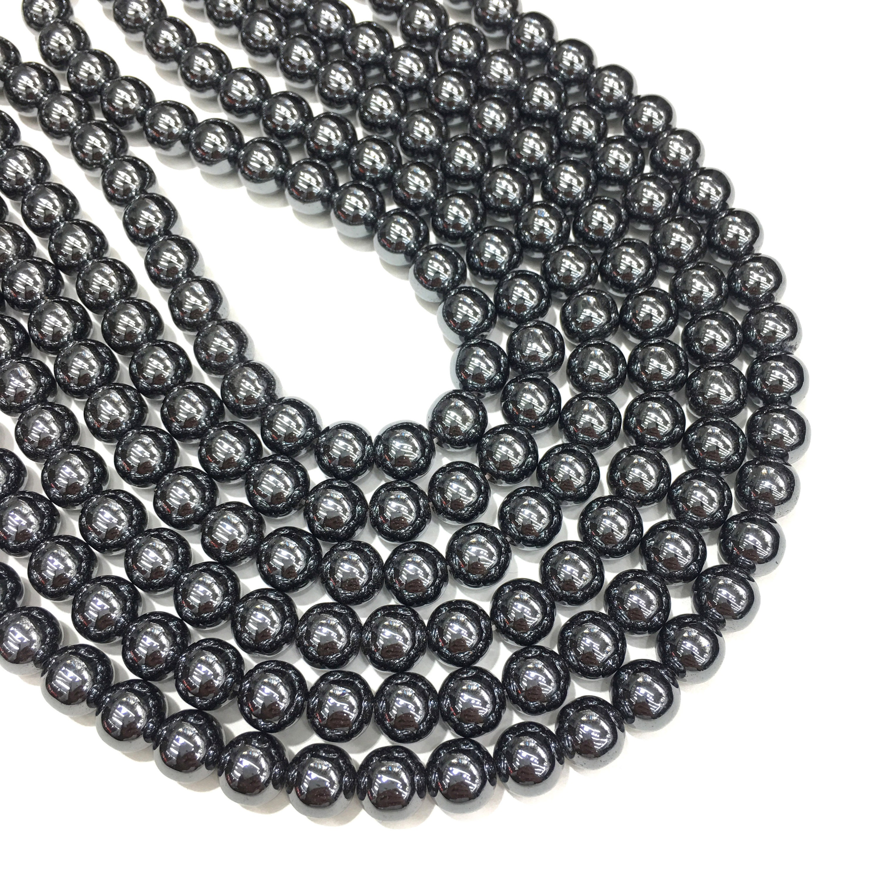 Black Hematite Beads 2mm 3mm 4mm 6mm 8mm 10mm Non-magnetic Loose ...