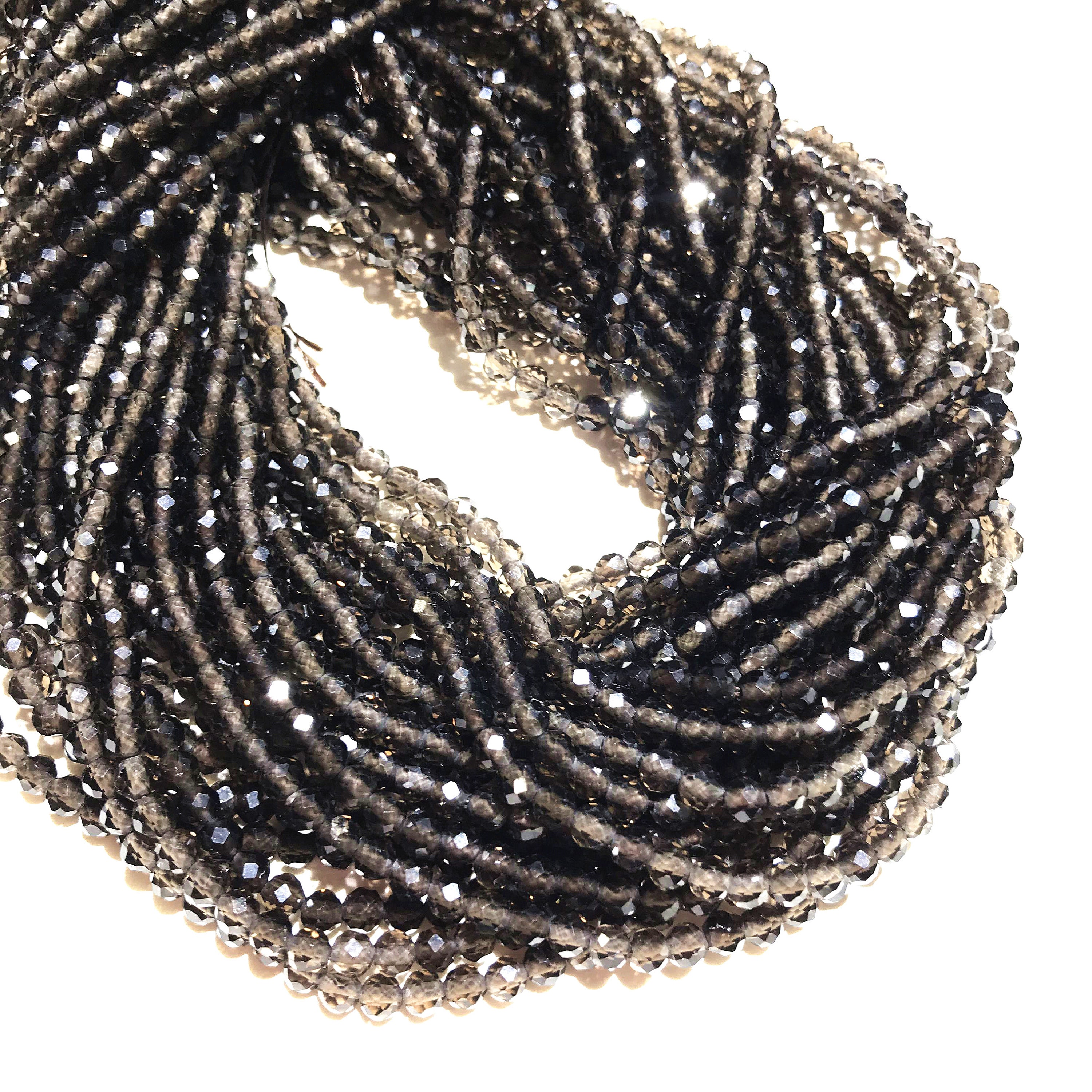 Natural Smoky Quartz Beads 2mm 3mm 4mm Faceted Round Loose - Etsy
