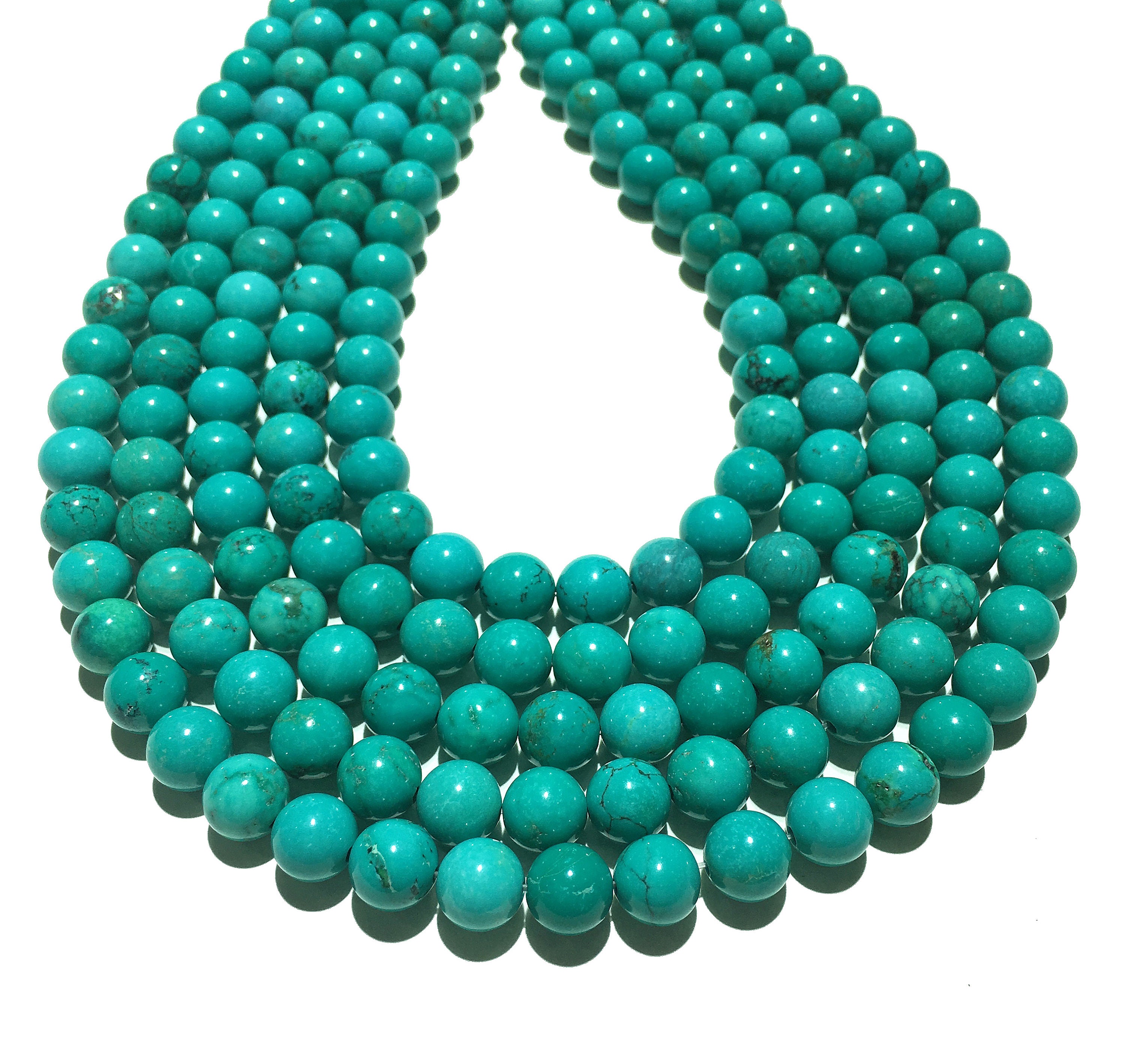 Natural Green Turquoise Beads 4mm 6mm 8mm 10mm 12mm Round - Etsy