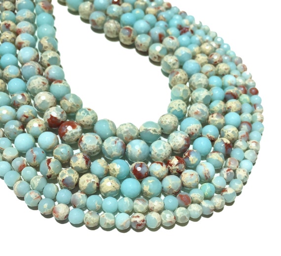 Natural Blue Imperial Jasper Beads Sediment Jasper 6mm 8mm | Etsy