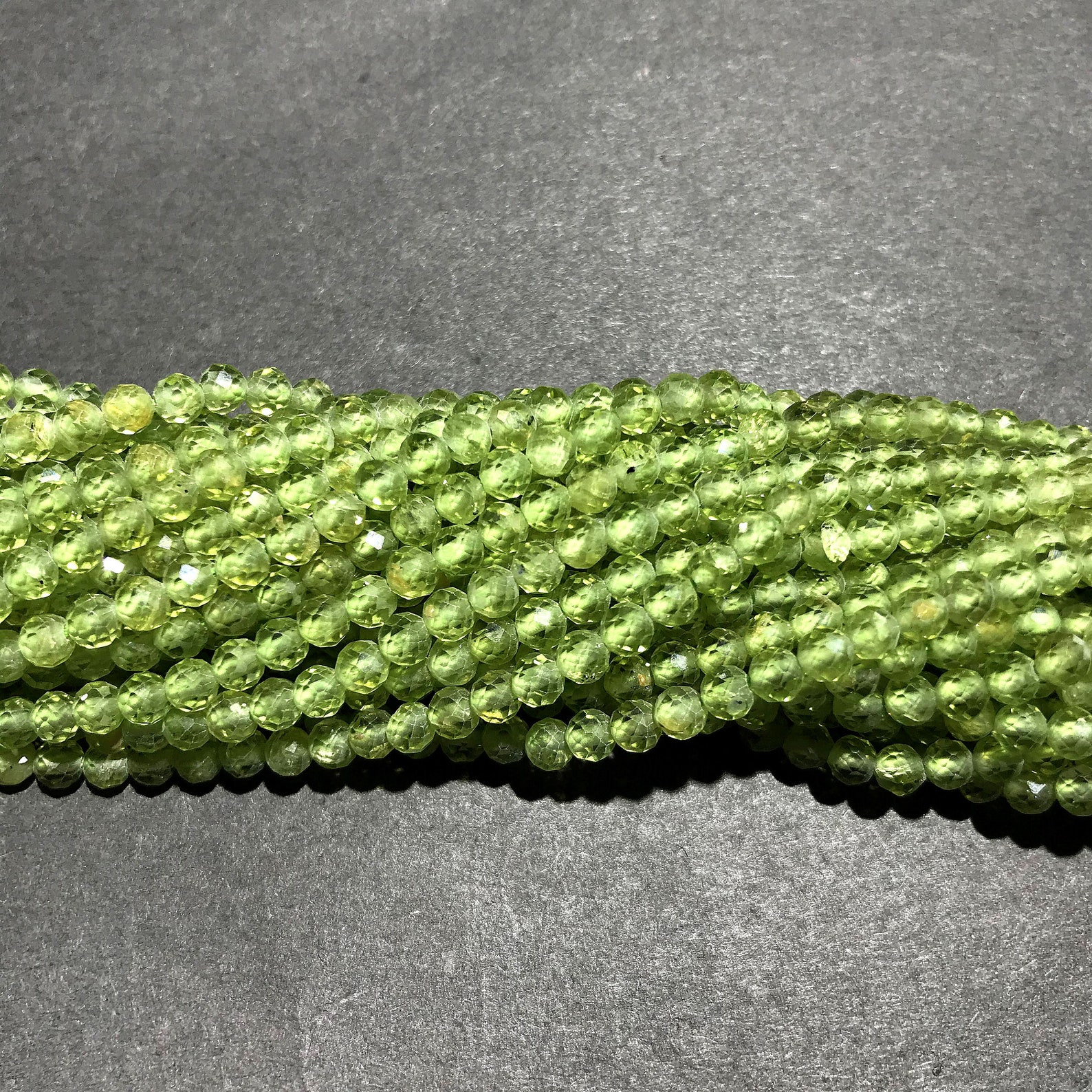 Natural Green Peridot Beads 2mm 3mm 4mm Faceted Round Loose Gemstone ...