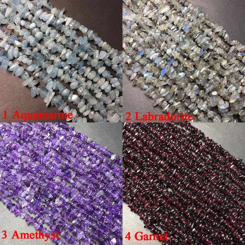Bulk of Natural Gemstone Chip Beads Freeform Chip Nugget Beads - Etsy